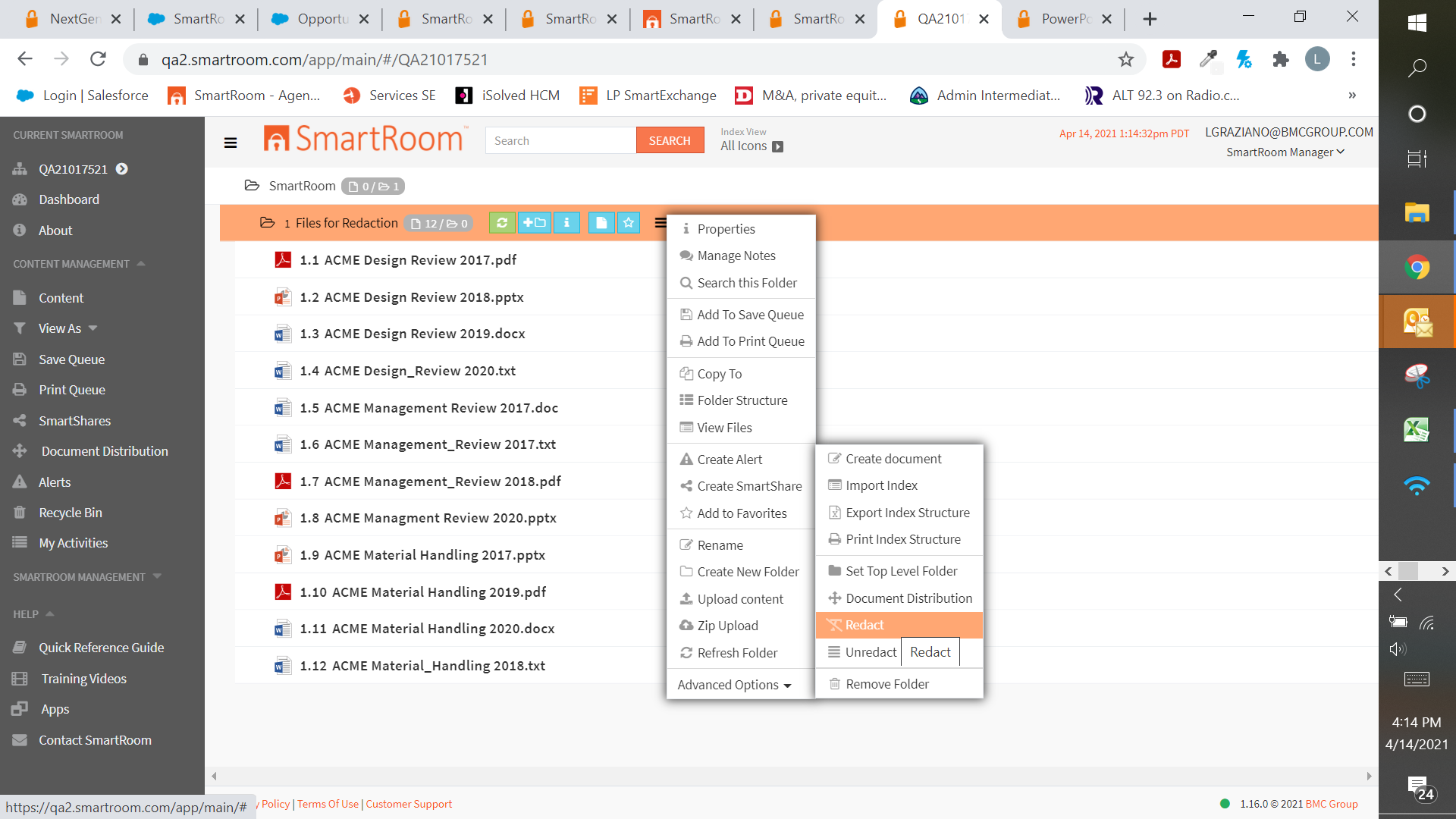 SmartRoom Feature - Redaction